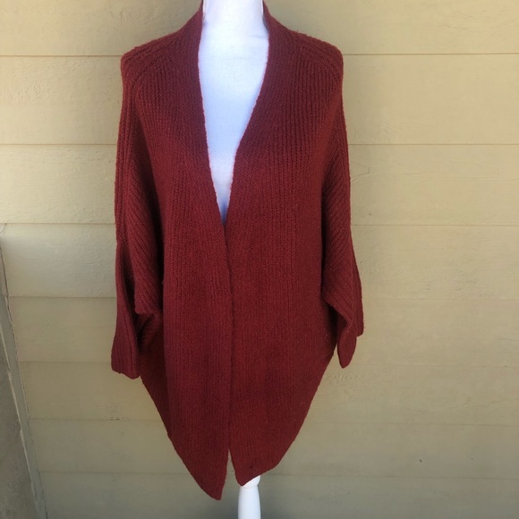 Dreamers | Sweaters | Dreamers Ribbed Dolman Sleeve Cardigan In Rust M ...